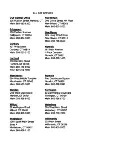 DCF Statewide Phone List - Center for Children's Advocacy